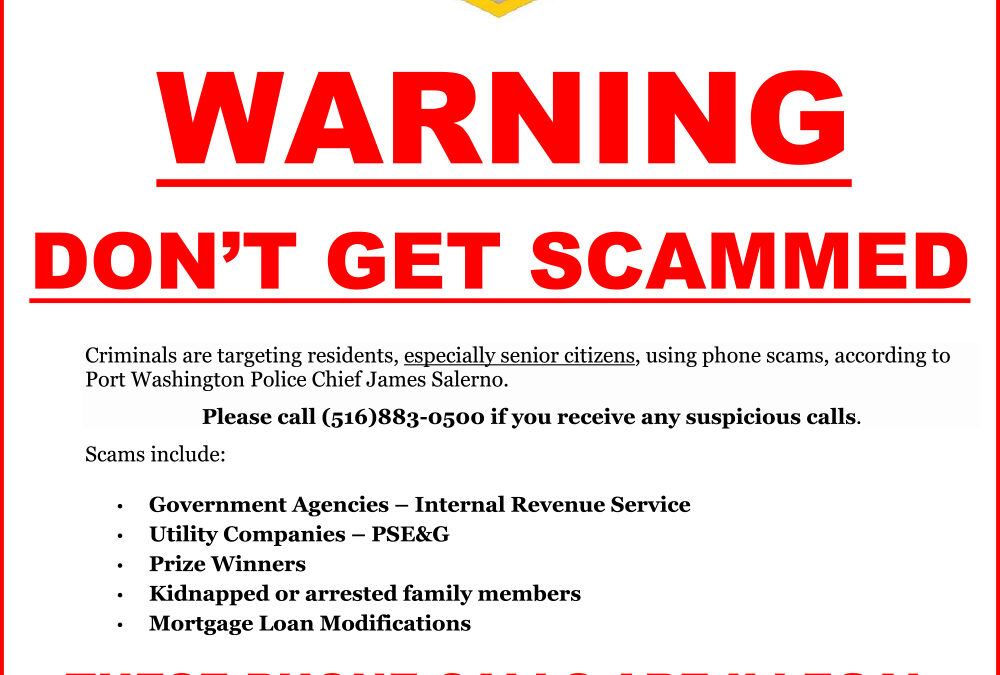PHONE-SCAM-FLYER | Port Washington Police District NY